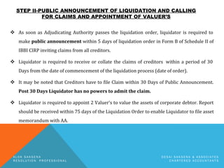 Liquidation process under the Insolvency and Bankruptcy Code, 2016 | PDF
