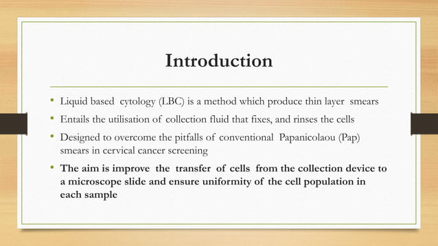 LIQUID BASED CYTOLOGY for cervical..pptx