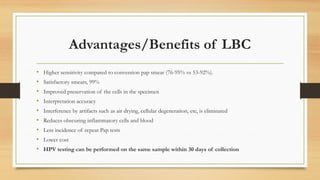 LIQUID BASED CYTOLOGY for cervical..pptx