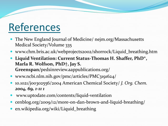 Liquid breathing | PPTX | Lung and Respiratory Health | Diseases and ...
