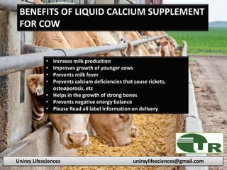 Liquid Calcium Supplement For Cow | PPTX