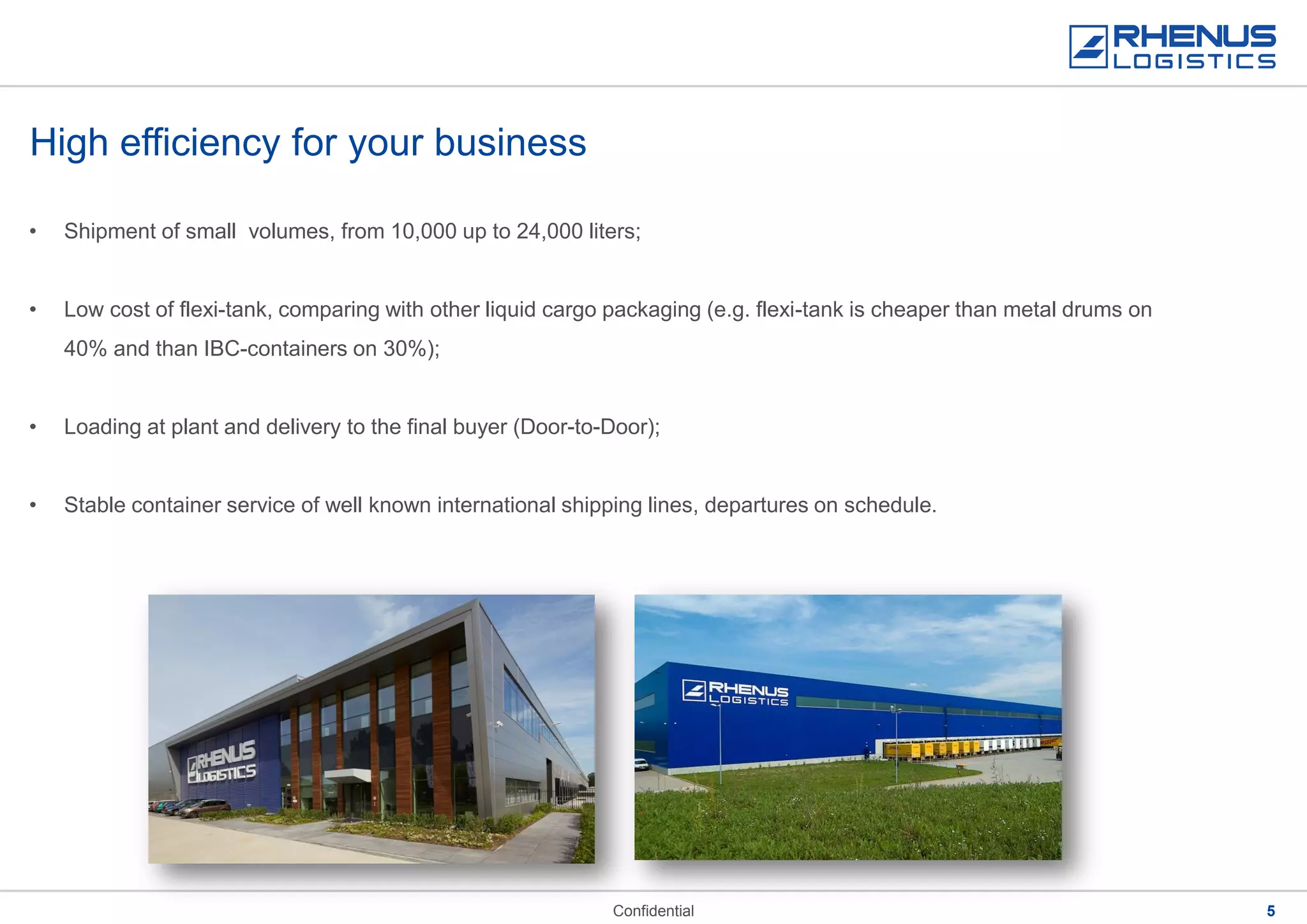Liquid cargo in flexitanks with Rhenus Logistics | PPT