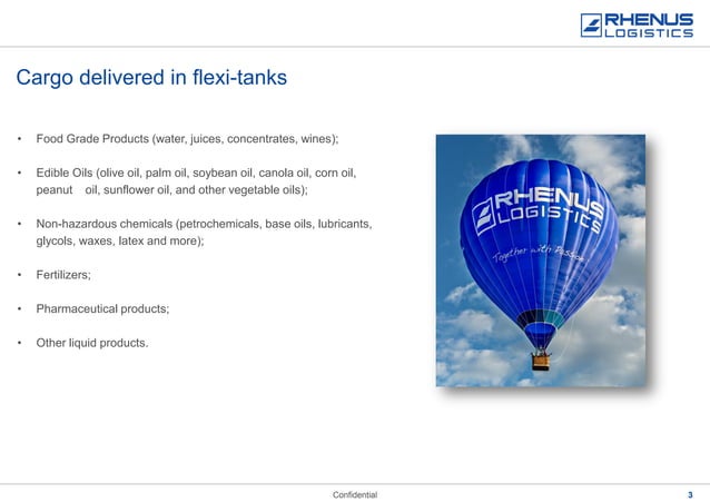 Liquid cargo in flexitanks with Rhenus Logistics | PPT