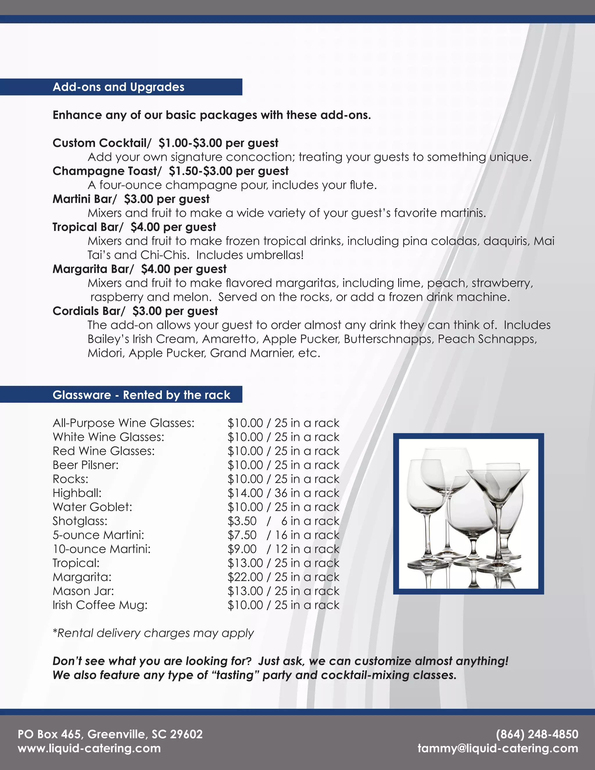 Liquid Catering Menu | PDF