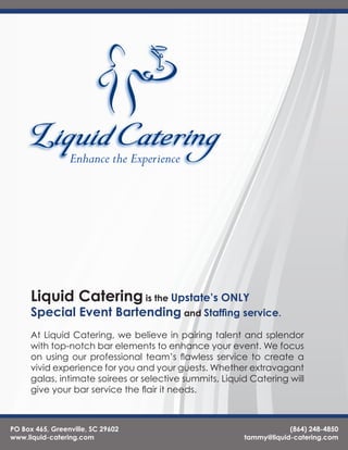 Liquid Catering Menu | PDF