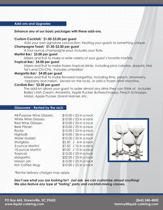 Liquid Catering Menu | PDF