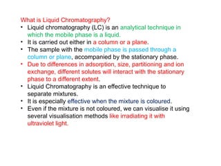 Liquid chromatography separation technique .pptx