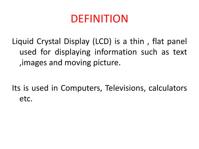Liquid crystal display | PPTX