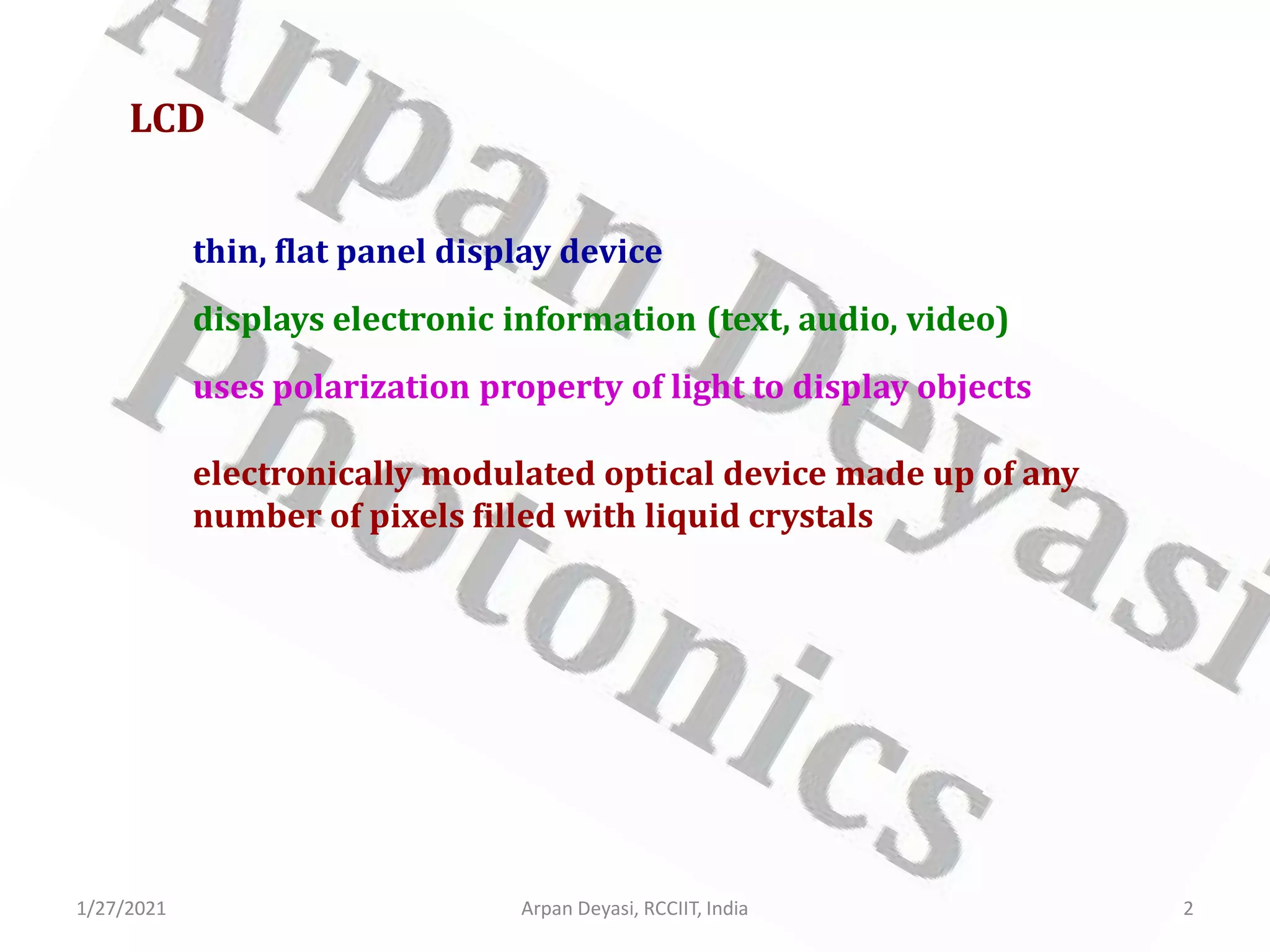 Liquid crystal display | PDF
