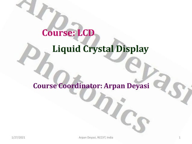 Liquid crystal display | PDF