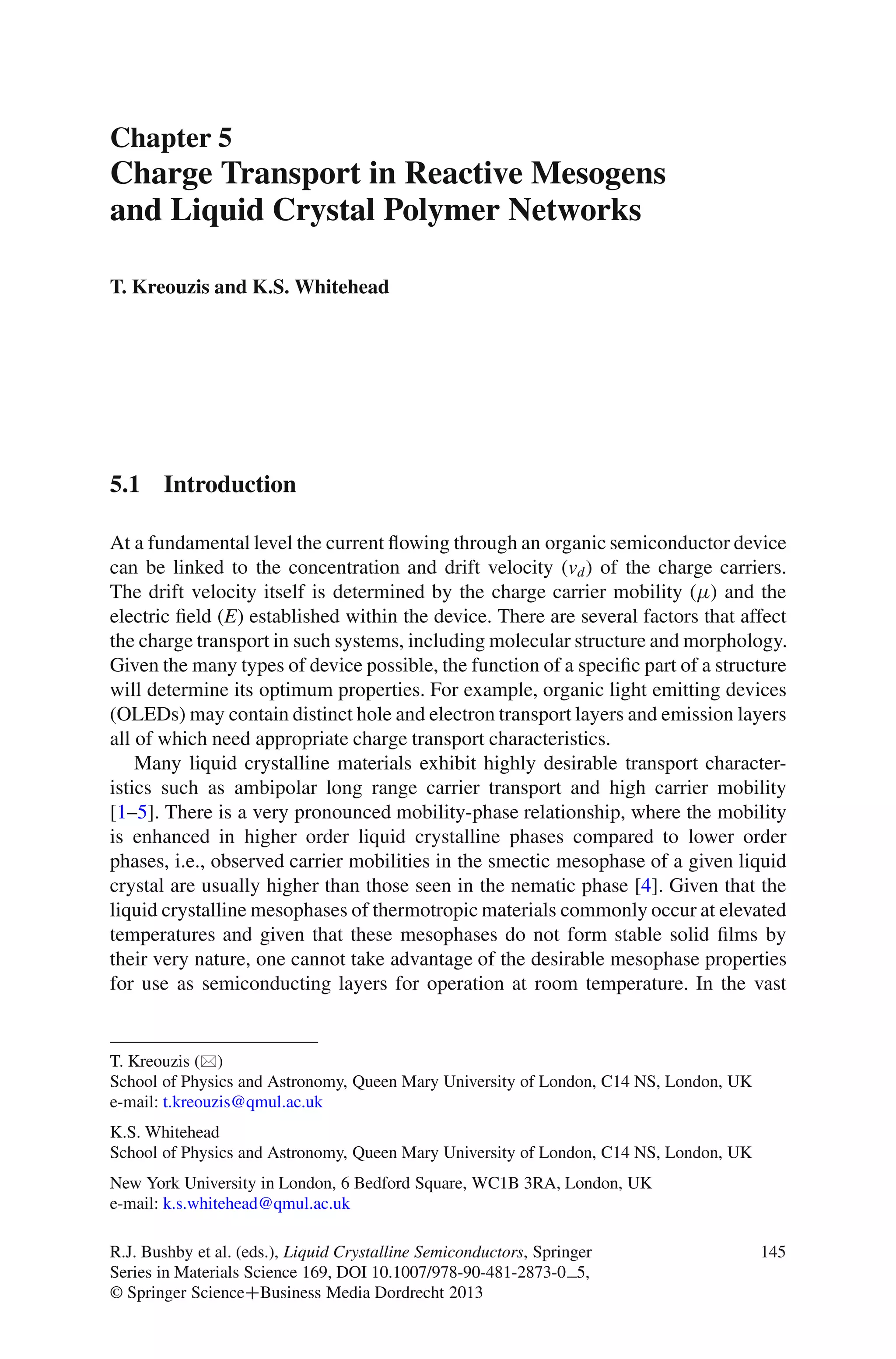 Liquid crystalline semiconductors | PDF