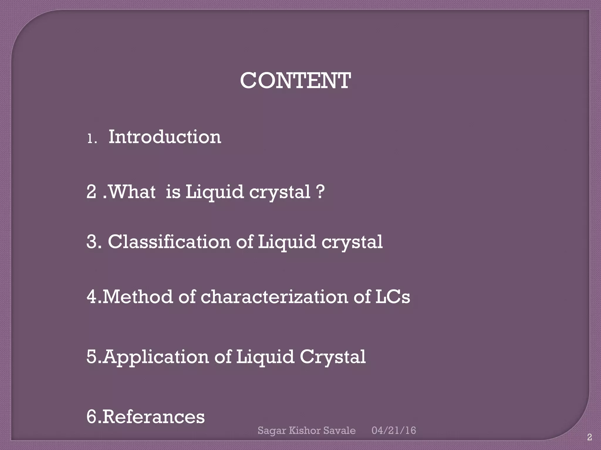 Liquid crystalline system | PPT