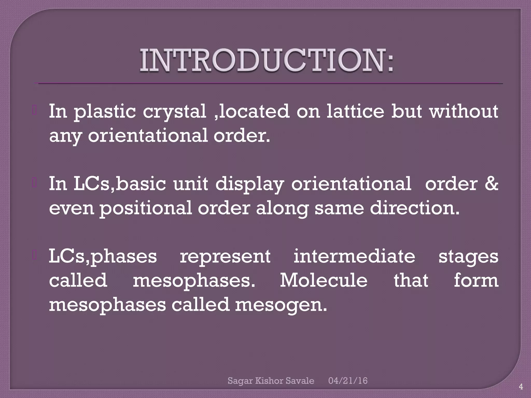 Liquid crystalline system | PPT