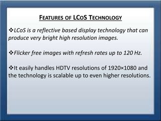 Liquid crystal on silicon | PPTX