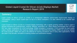 Liquid Crystal On Silicon (LCoS) Displays Market Scope and Growth ...