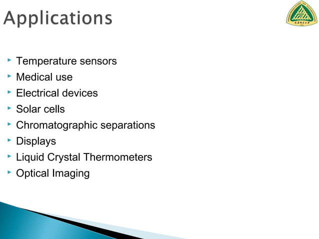 Liquid crystals | PPT | Chemistry | Science
