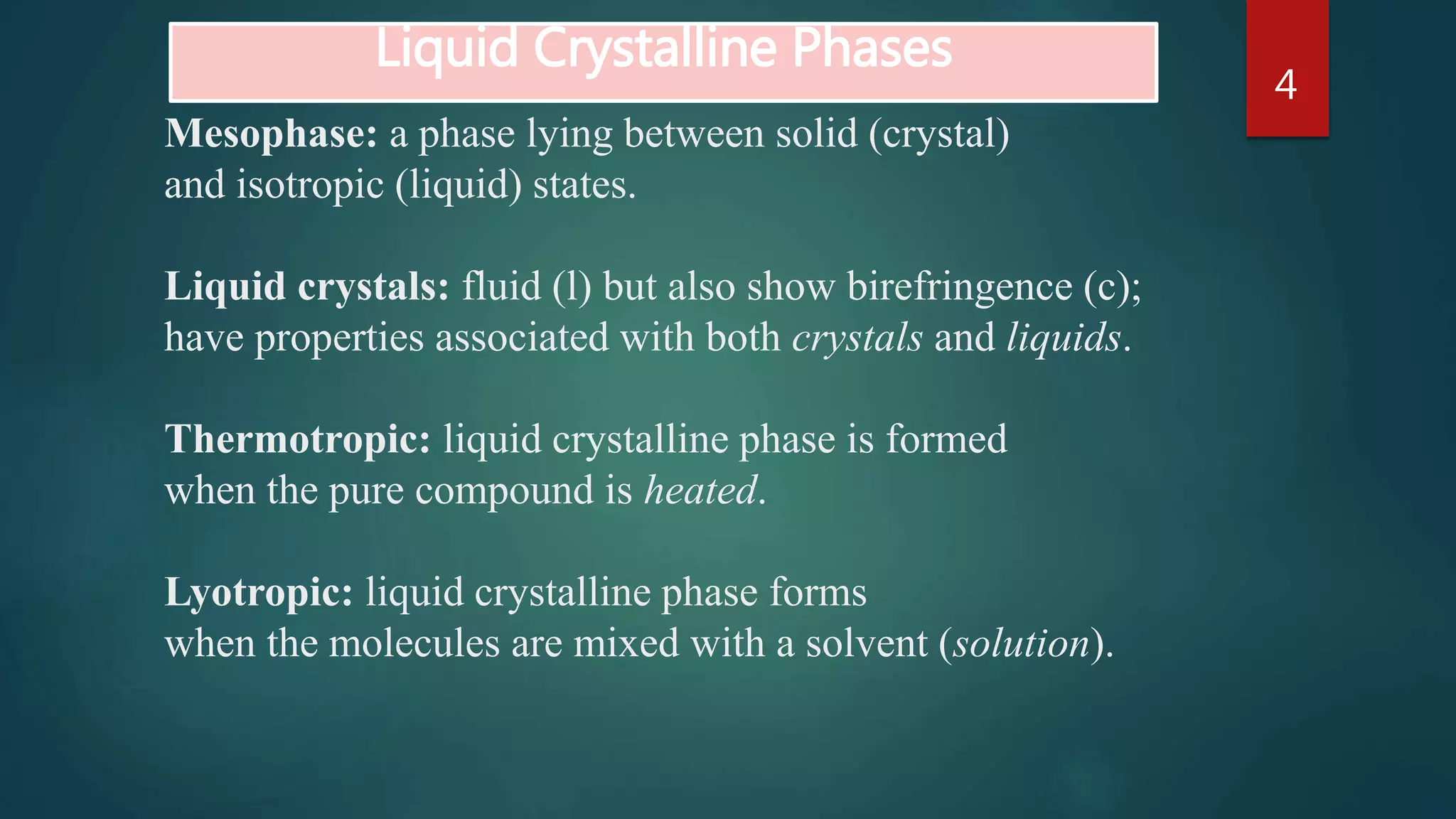 Liquid Crystals | PPTX