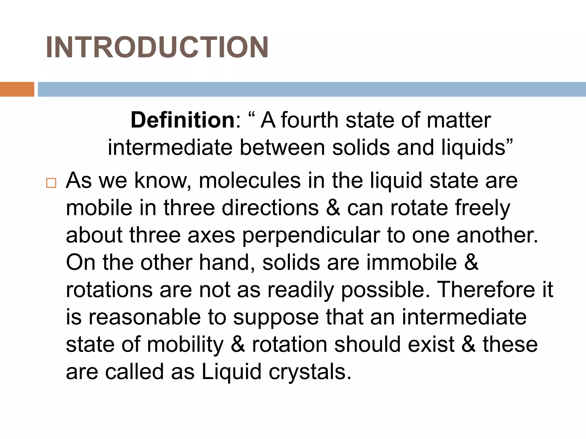 Liquid crystals | PPTX
