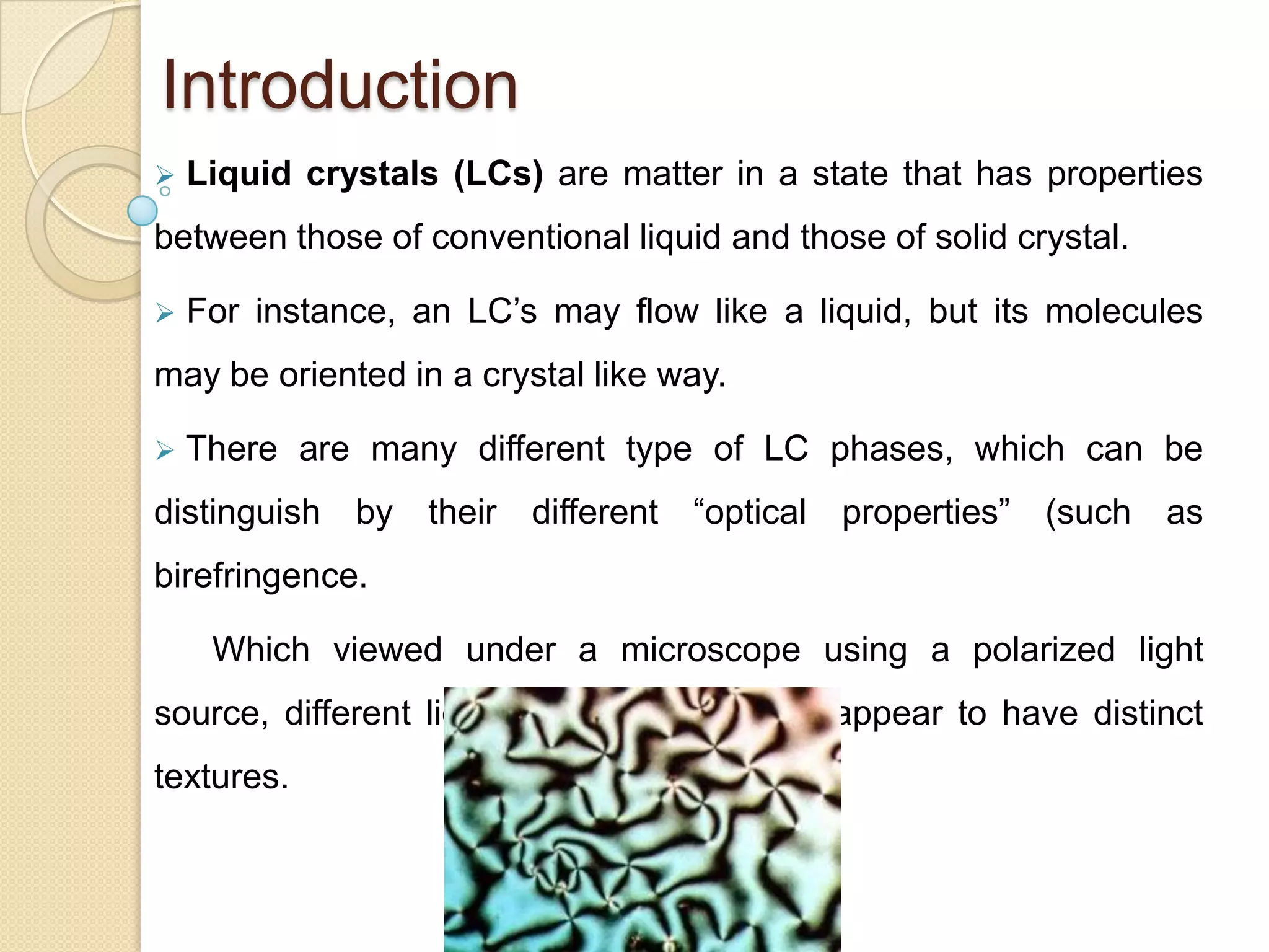 Liquid crystals(lc’s) | PPTX