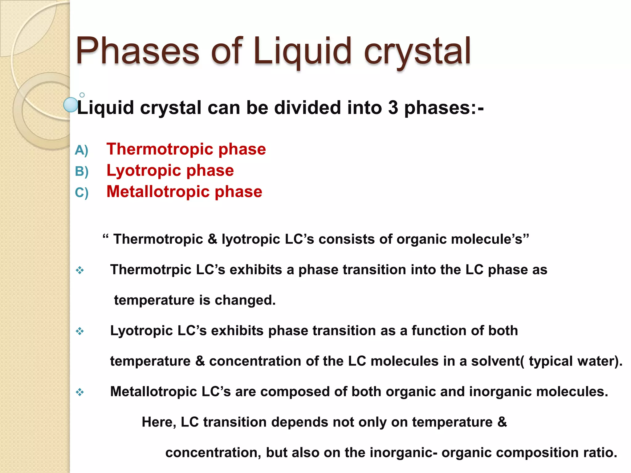 Liquid crystals(lc’s) | PPTX
