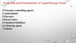 LIQUID DOSAGE FORM | PPTX