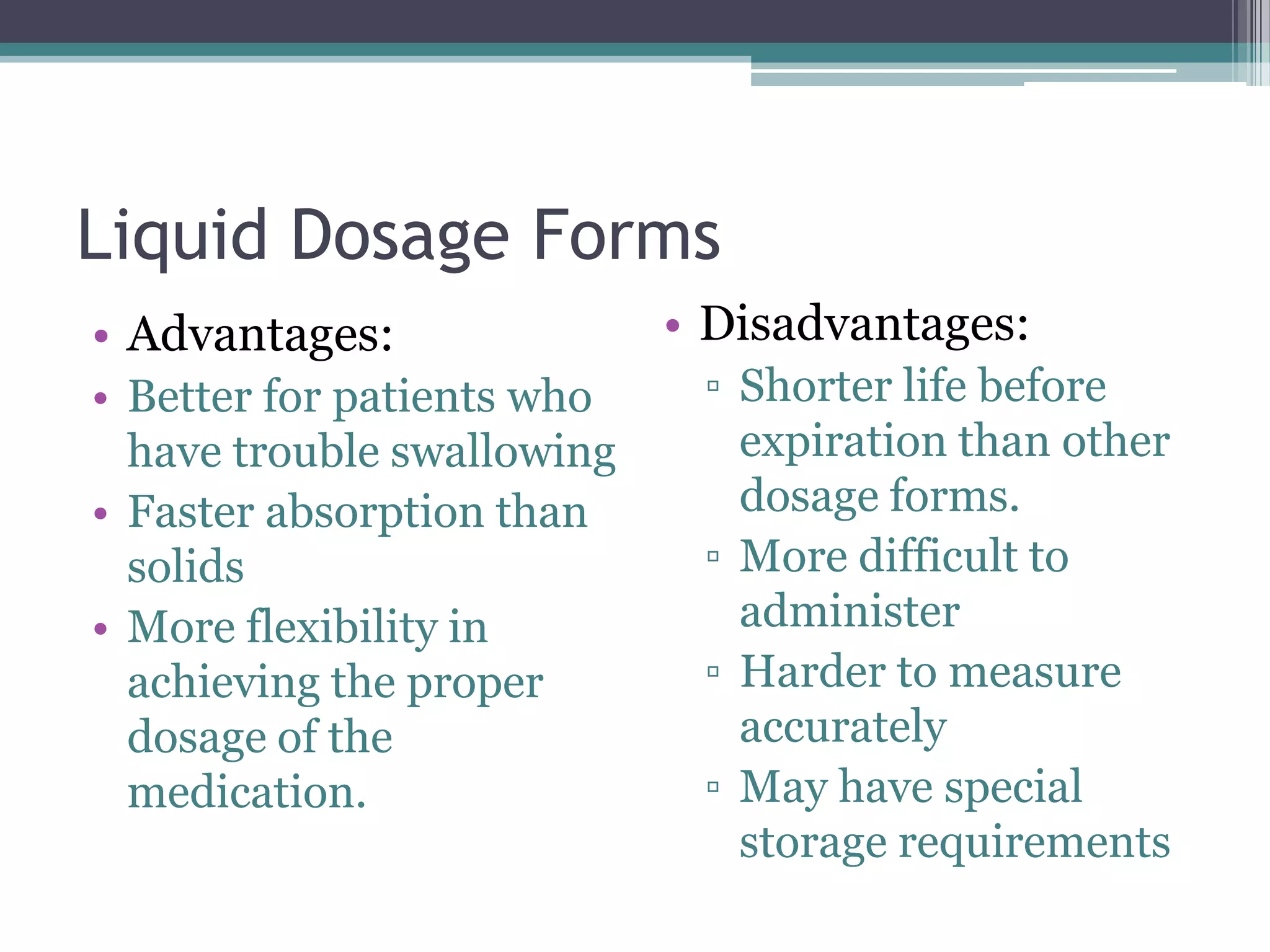 Liquid dosage forms | PPTX