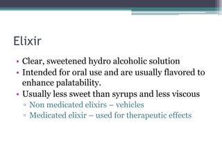Liquid dosage forms | PPTX