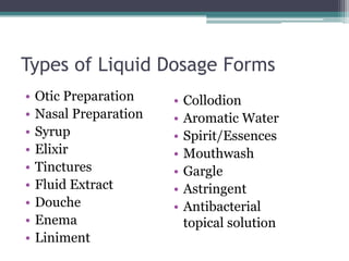 Liquid dosage forms | PPTX