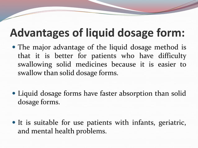 Liquid dosage forms ppt | PPTX | Pharmaceutical Drugs | Medical Health