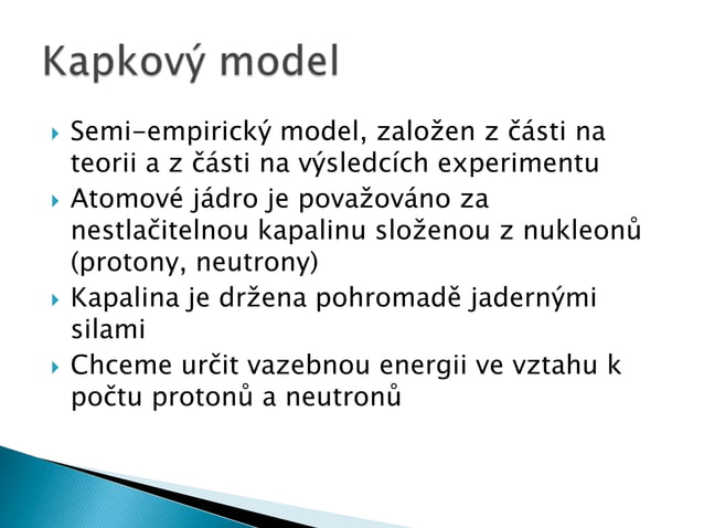 Liquid Drop Model | PPTX