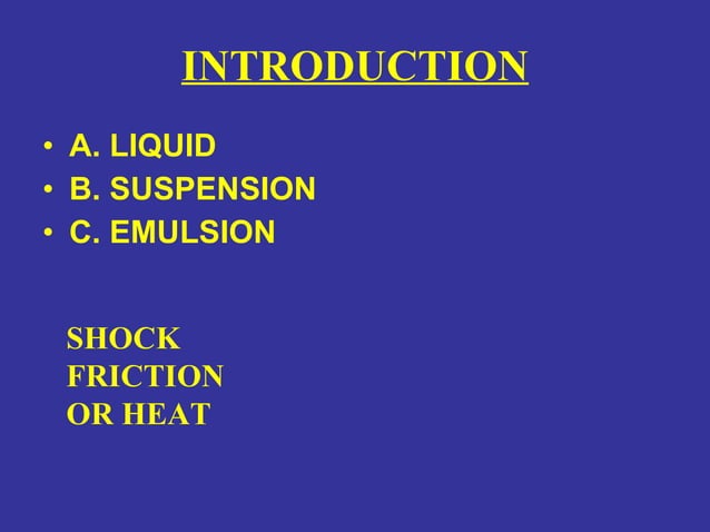 LIQUID EXPLOSIVE | PPT | Chemistry | Science