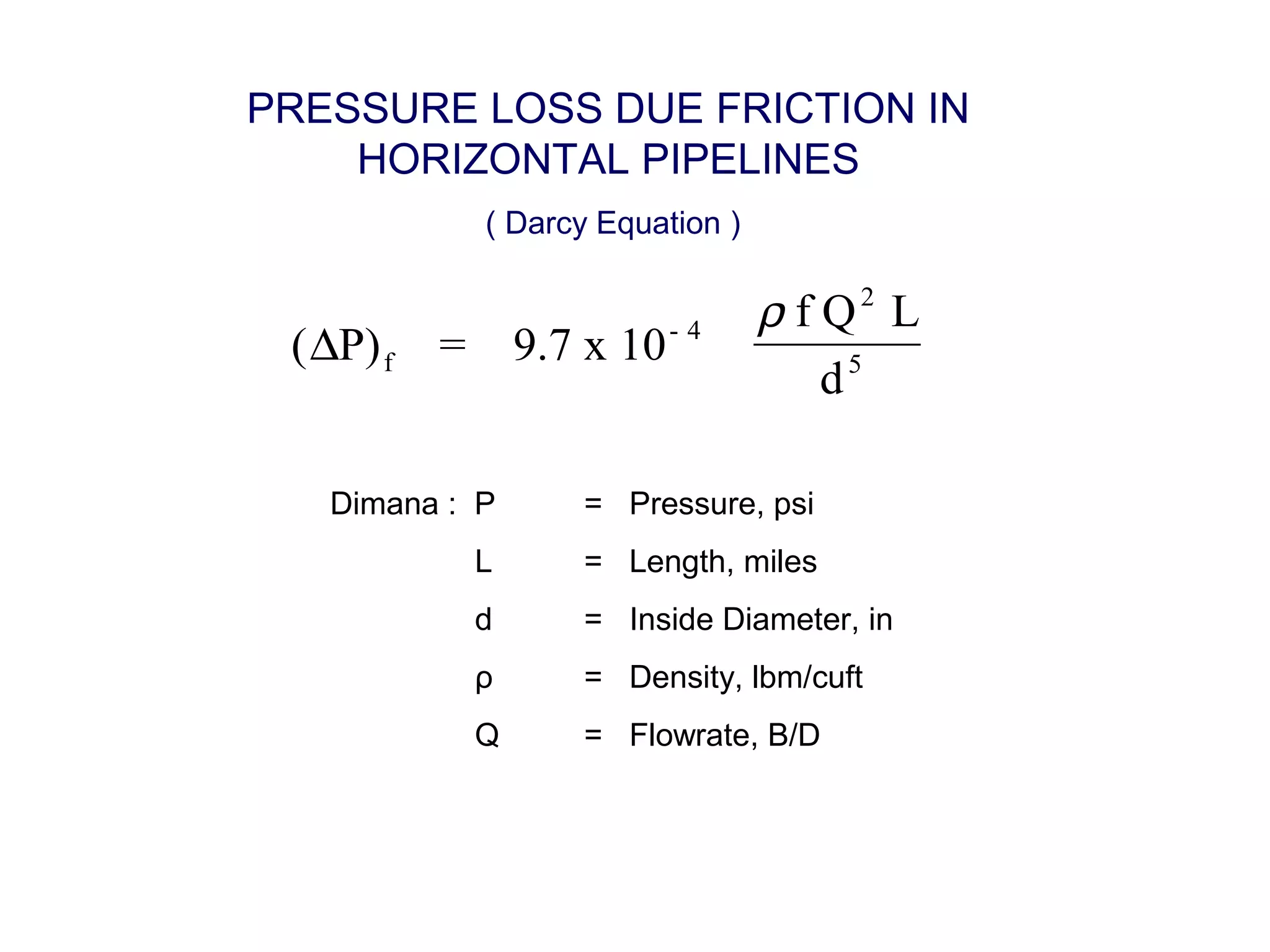 Liquid flow in pipelines | PPT