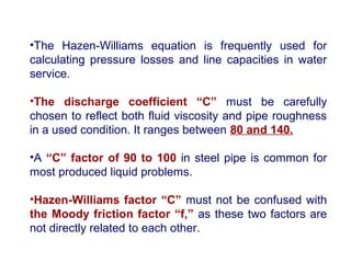 Liquid flow in pipelines | PPT