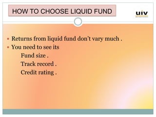 Liquid fund | PPTX