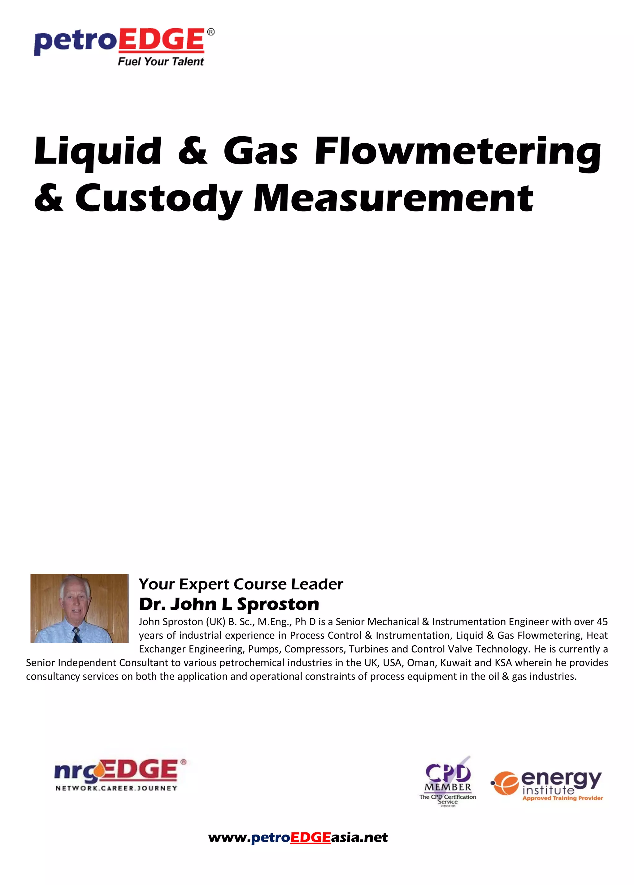 Liquid & Gas Flowmetering & Custody Measurement | PDF