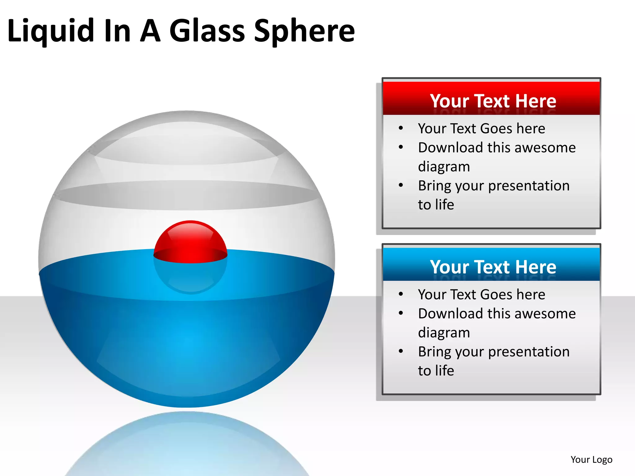 Liquid in a glass sphere powerpoint presentation templates | PPTX