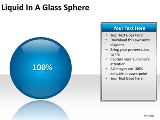 Liquid in a glass sphere powerpoint presentation templates | PPTX