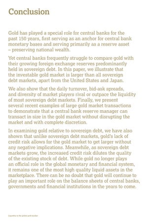 Liquidity of the Global Gold Market | PDF