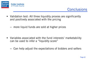 Liquidity in the Secondaries Private Equity Market – Coller Institute ...