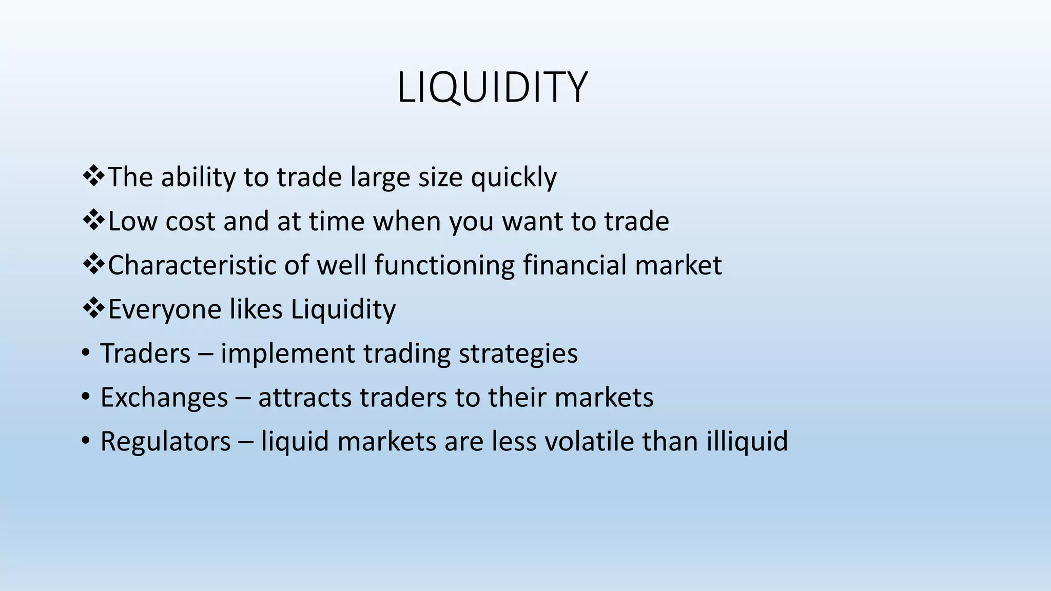 Liquidity market microstructure | PPTX