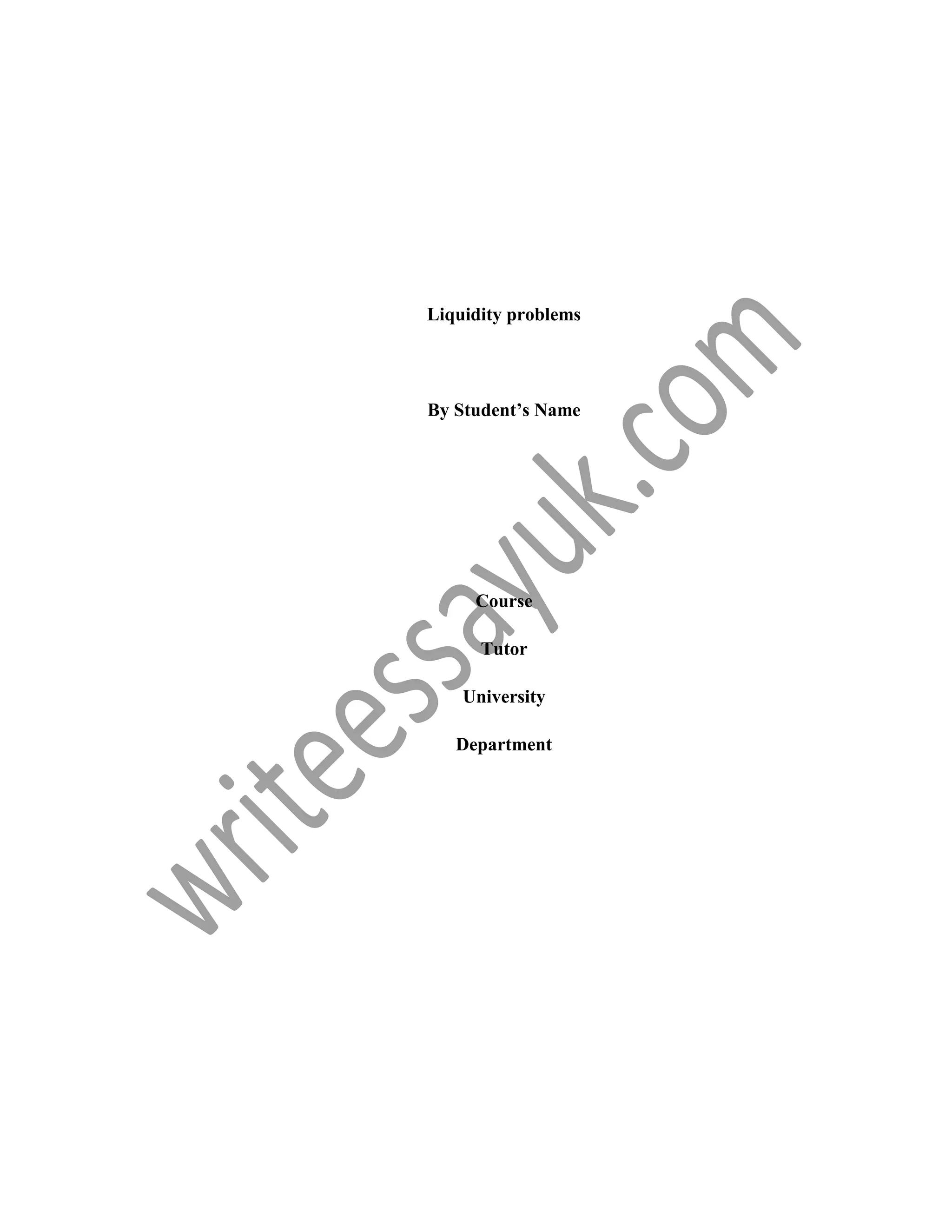 Liquidity problems affecting money market | PDF