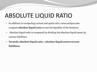 Liquidity ratio | PPT