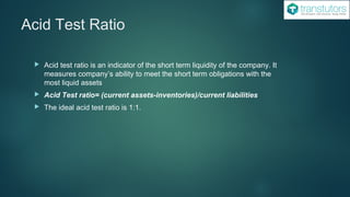Liquidity Ratio | Accounting | PPT