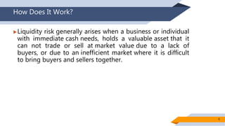 Liquidity Risk | PPTX