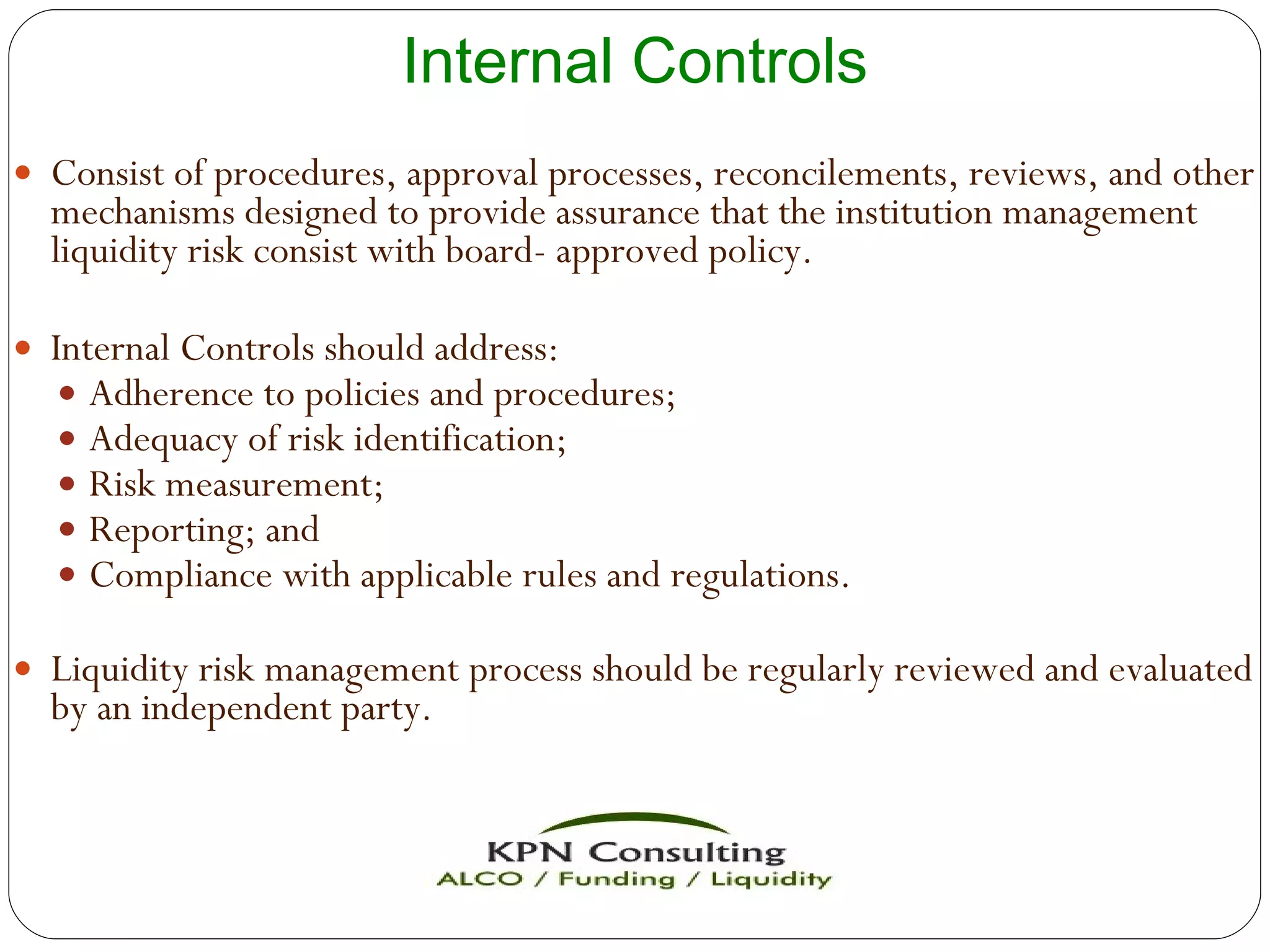ALCO Process - Liquidity Risk Management | PPT