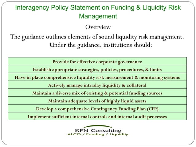 ALCO Process - Liquidity Risk Management | PPT