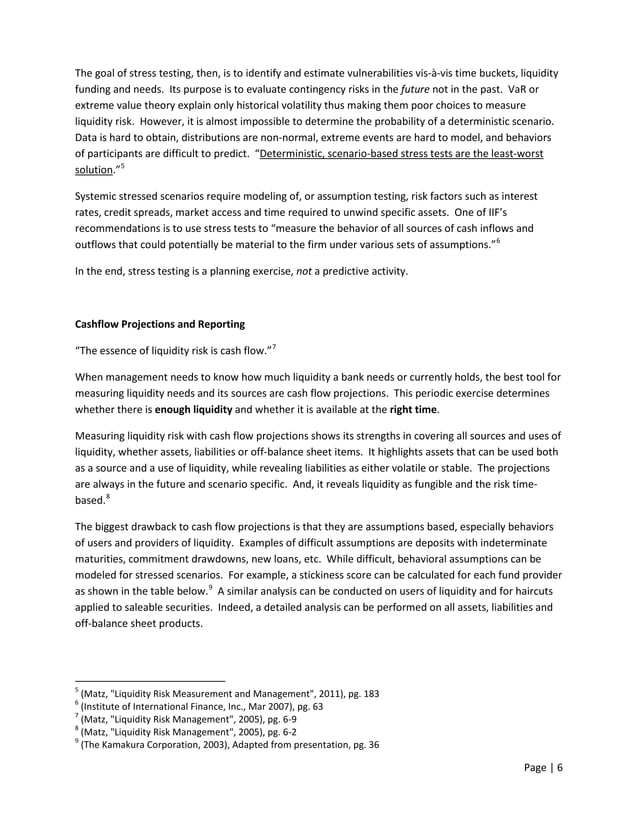 Liquidity Risk Reporting, Measurement and Management | PDF