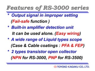 New Liquid Leak Sensor: RS-3000 | PDF