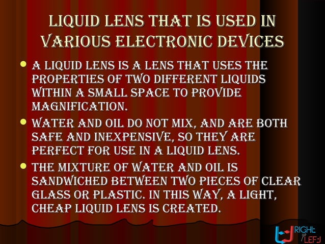 Everything you want to know about Liquid Lenses | PPT