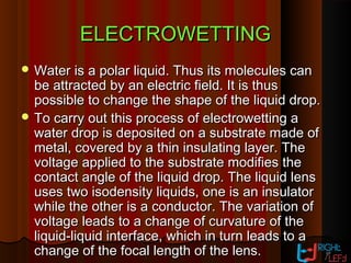Everything you want to know about Liquid Lenses | PPT